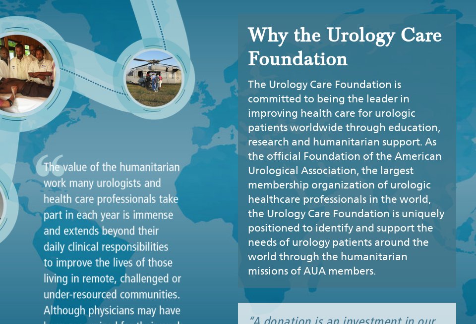 Why the Urology Care Foundation? - Humanitarian