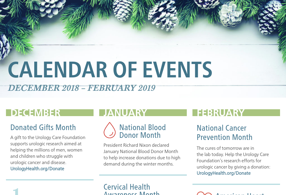 Calendar - NY Winter 2018-2019