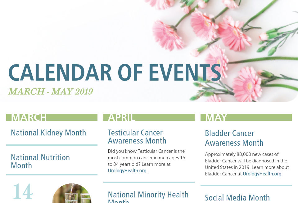 Calendar - Spring 2019